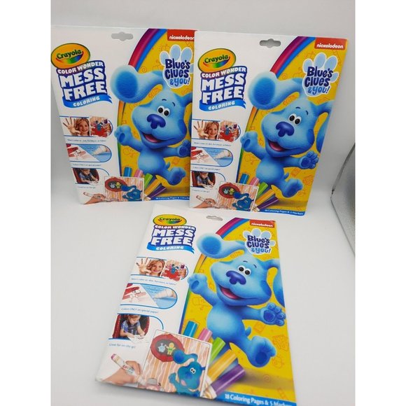 Crayola | Toys | 3 Crayola Color Wonder Mess Free Coloring Blues Clues ...